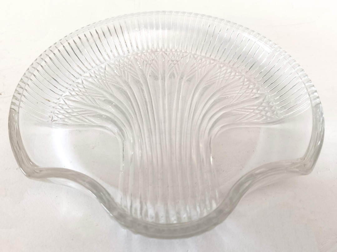 Vintage Art Nouveau Glass Tray Circa 1920 Clear Glass Trinket Dish or ...