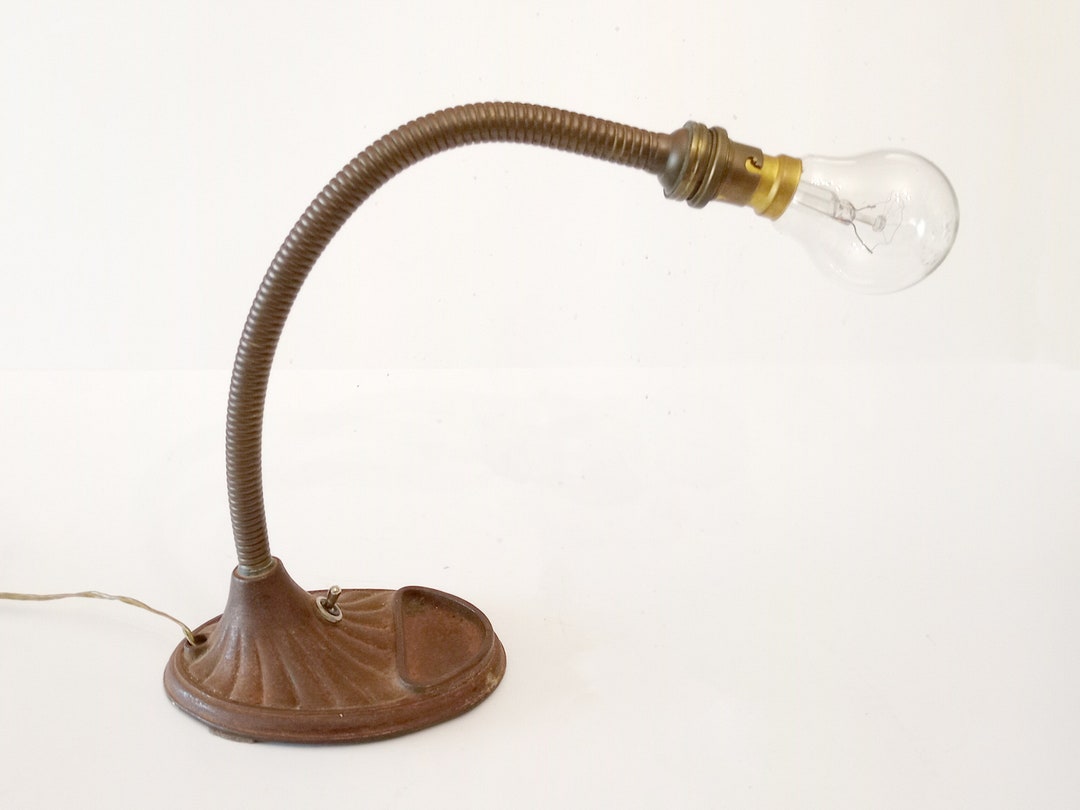 Rare Industrial Cast Iron Bendy Desk Lamp British Made by Supreme Circa ...