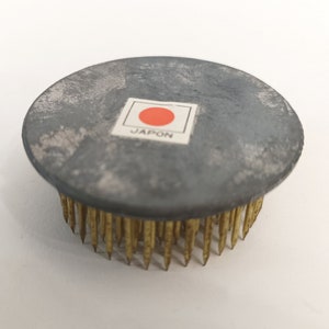 Vintage Metal Flower Frog From Japan Circa 1990 Small Ikebana Japanese ...