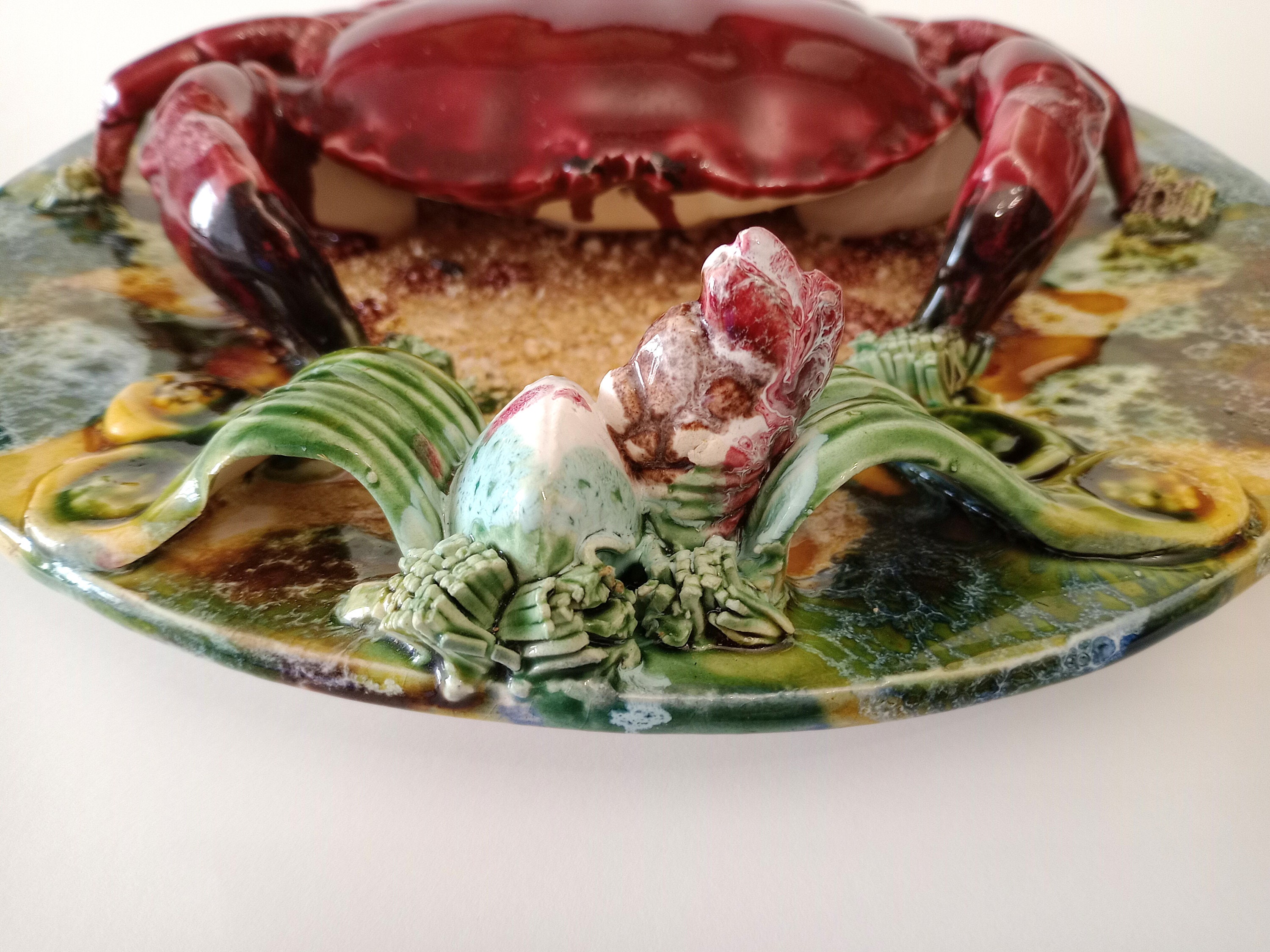 Rare Vintage Majolica Crab Plate in Perfect Condition Spain - Etsy
