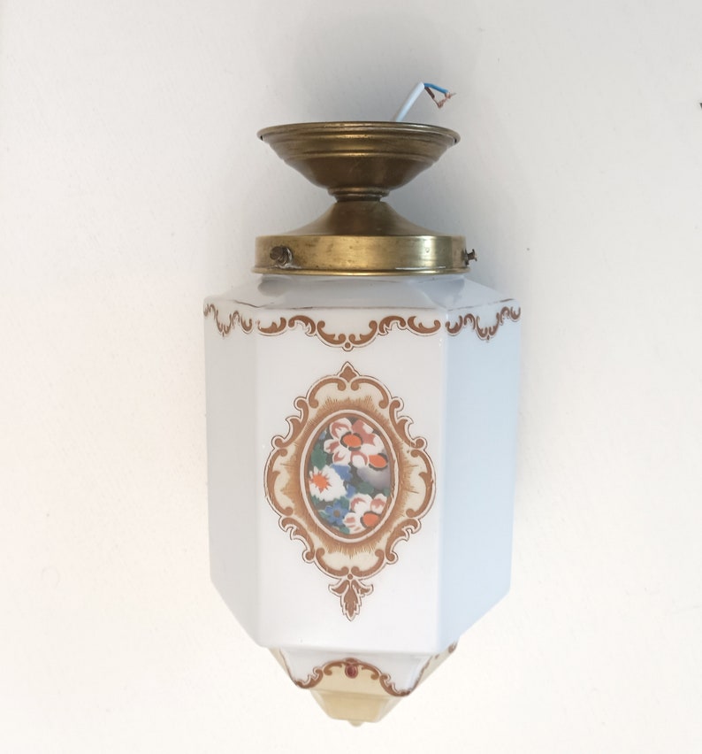 Antique Art Deco Flush Mount Skyscraper Light Decorated - Etsy