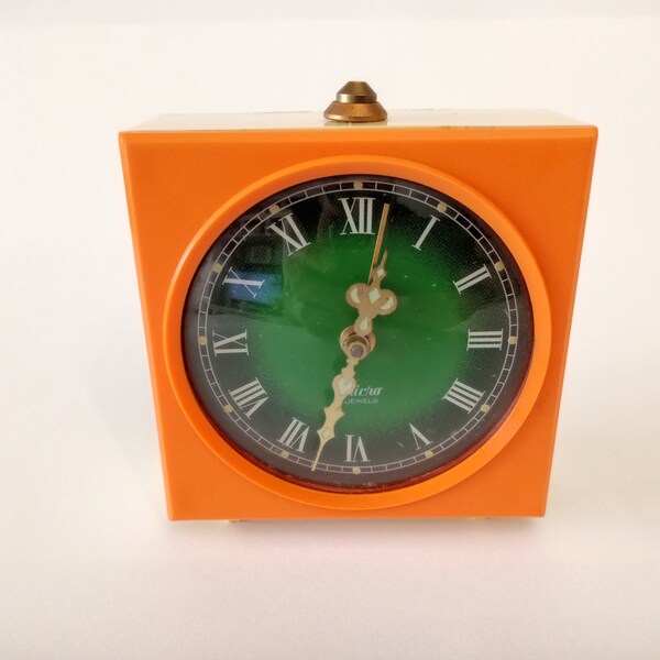 Orange Clock - Etsy