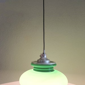 Mcm Green Opaline Pendant Light Made in the 1960's Green Space Age ...