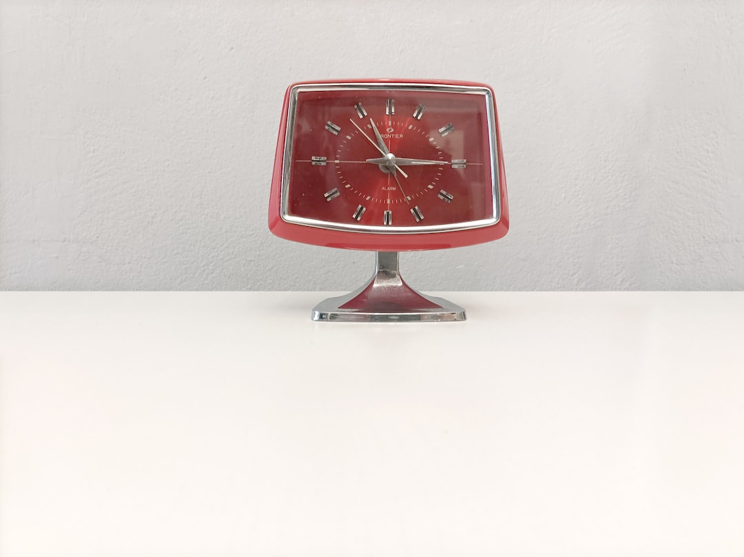 Red Vintage Space Age Frontier Alarm Clock From the 1970's Vintage Red ...