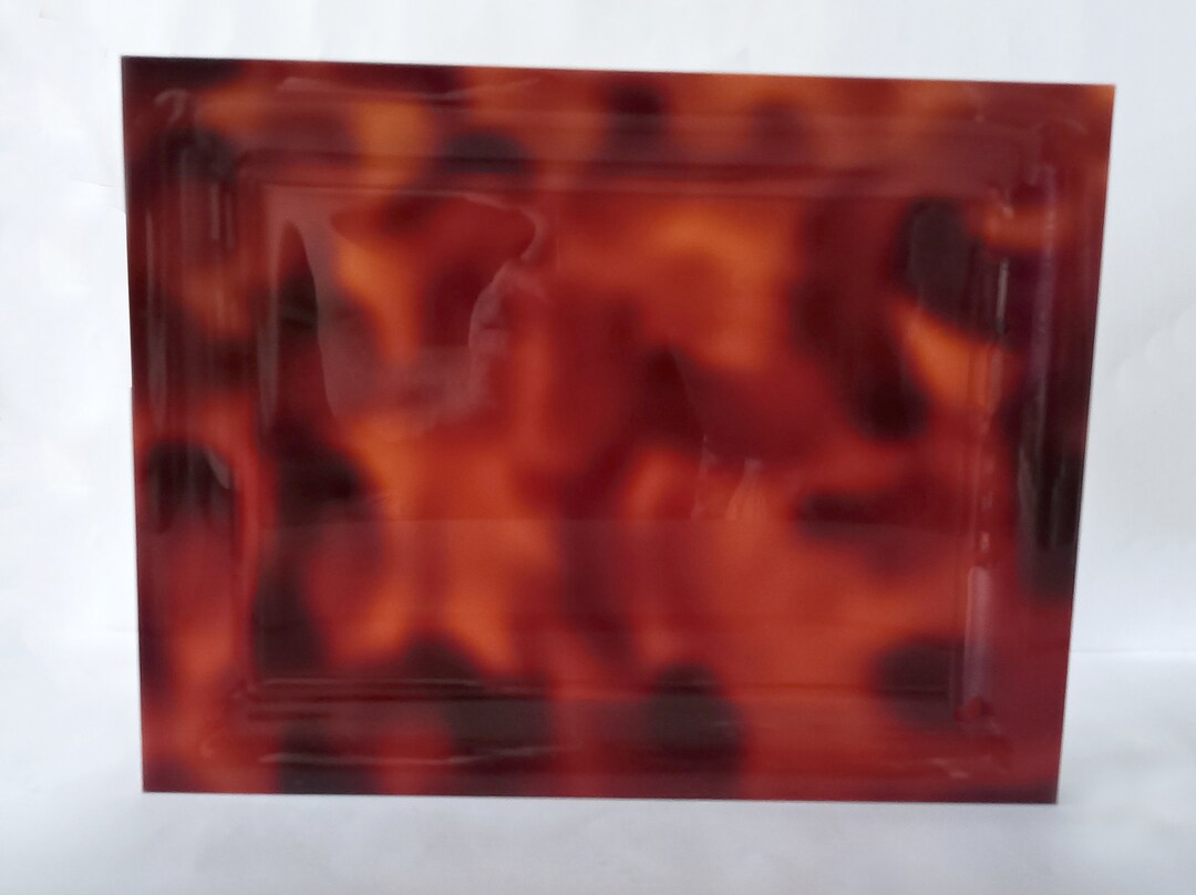 Small Vintage Faux Tortoise Shell Tray Circa 1970 Lucite - Etsy