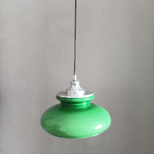Mcm Green Opaline Pendant Light Made in the 1960's Green Space Age ...
