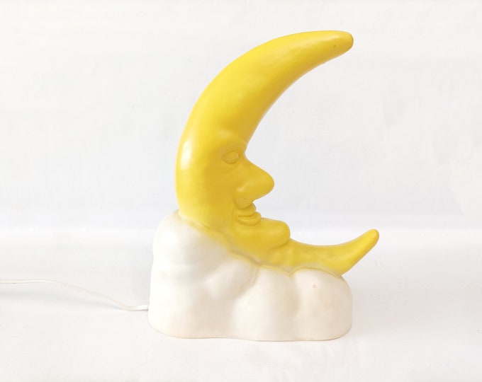 Rare Vintage Heico Germany Moon Lamp in the 1990s Yellow Moon Table ...