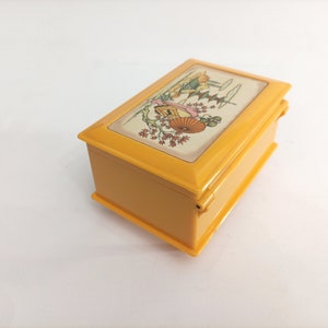 Small Orange Music Box With Ballerina Made in Japan Circa 1980s Lady ...