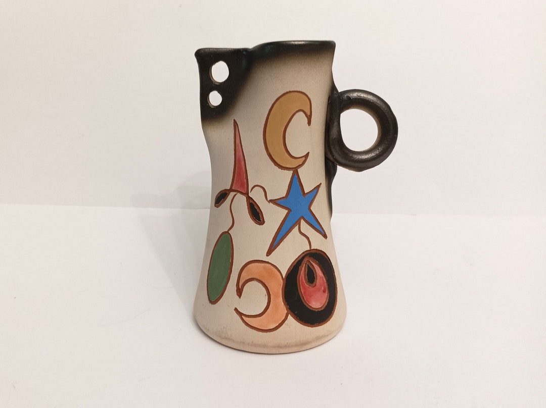 Mcm Ceramic Vase Signed by Artist From the 70s Handmade Vintage Pottery ...
