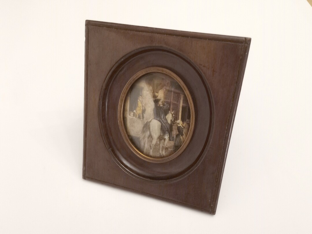 French Vintage Miniature Circa 1950 Wooden Miniature Picture With ...
