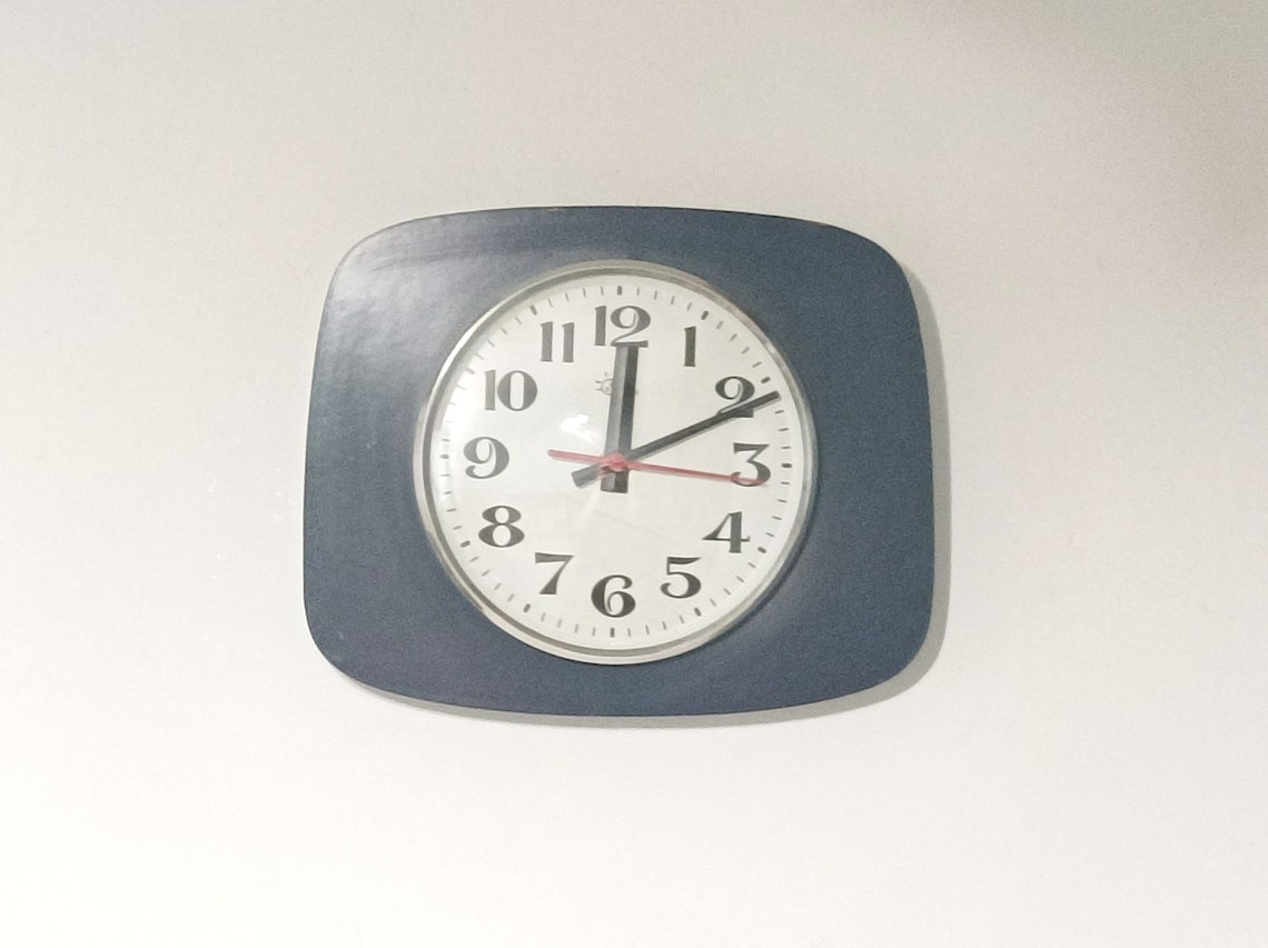 Retro Vintage Blue Wall Clock by DD From the 1980s - Etsy