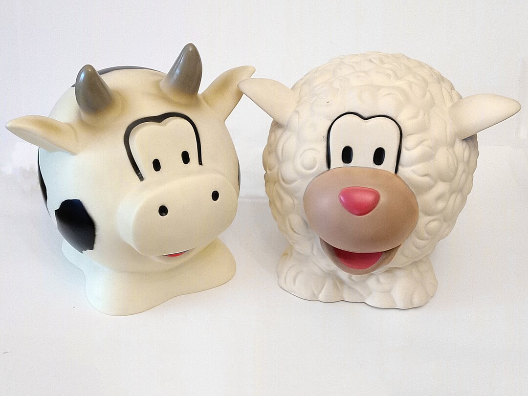 Large Vintage Cow and Sheep Lamps Circa 1990 Collectors Table Lamps ...