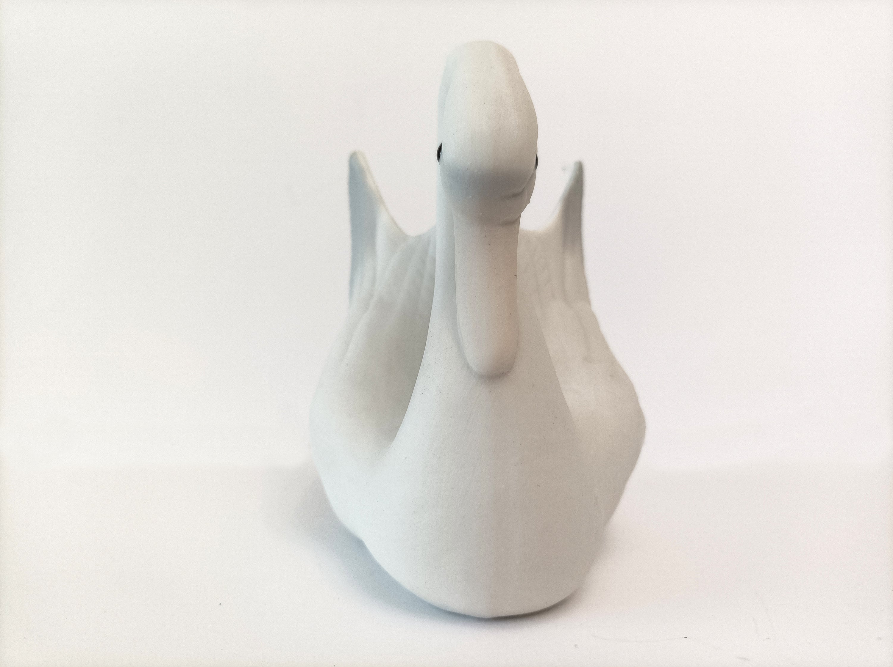 Vintage Biscuit Porcelain Swan Figure Circa 1970s Delicate Biscuit Swan ...