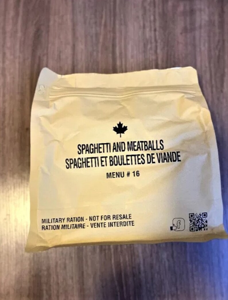 Canadian Army Armed Forces MRE IMP Military Combat Dry Ration Meal ...