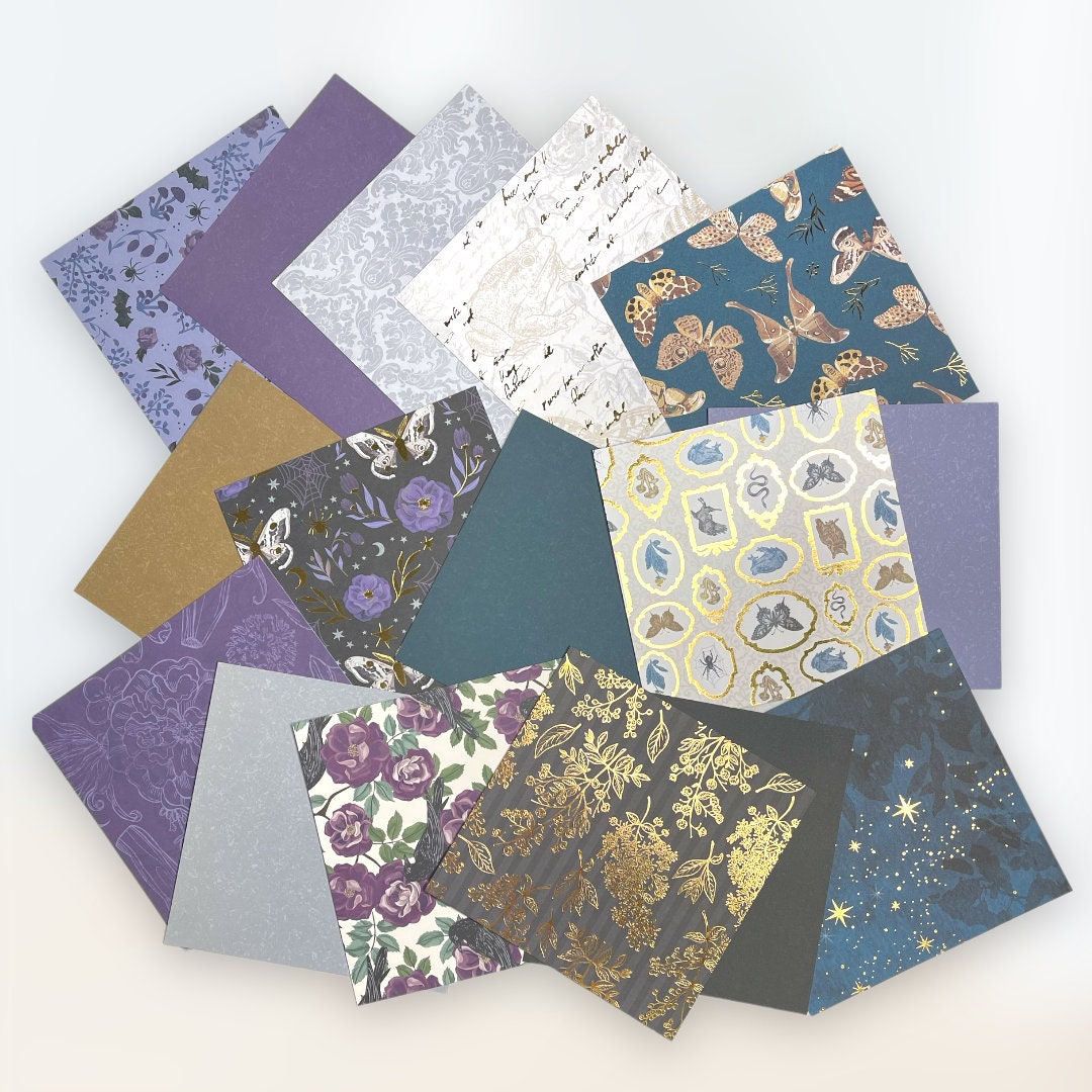 16 6x6 Practically Magic Cardstock Pieces for Scrapbooking Junk ...