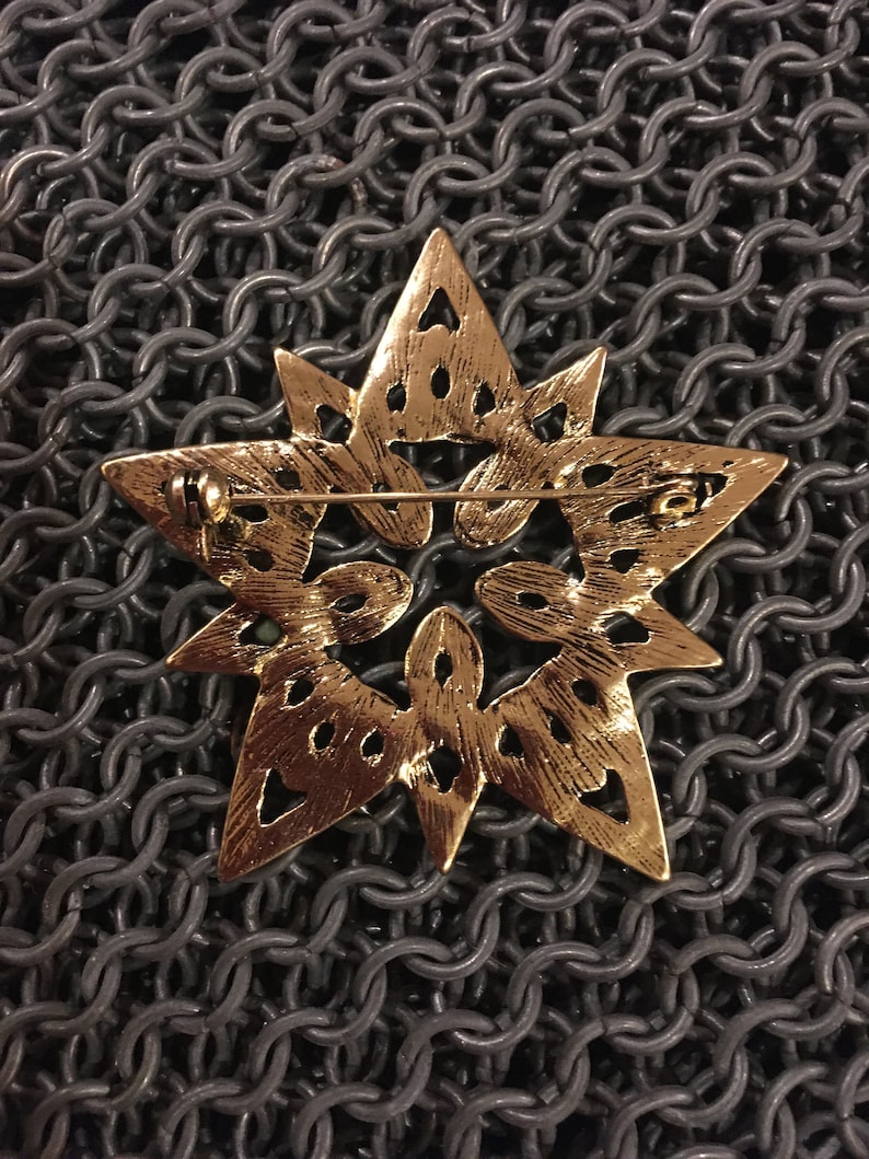Celtic Knotwork 10 Pointed Star Brooch Ansteorra SCA - Etsy Canada
