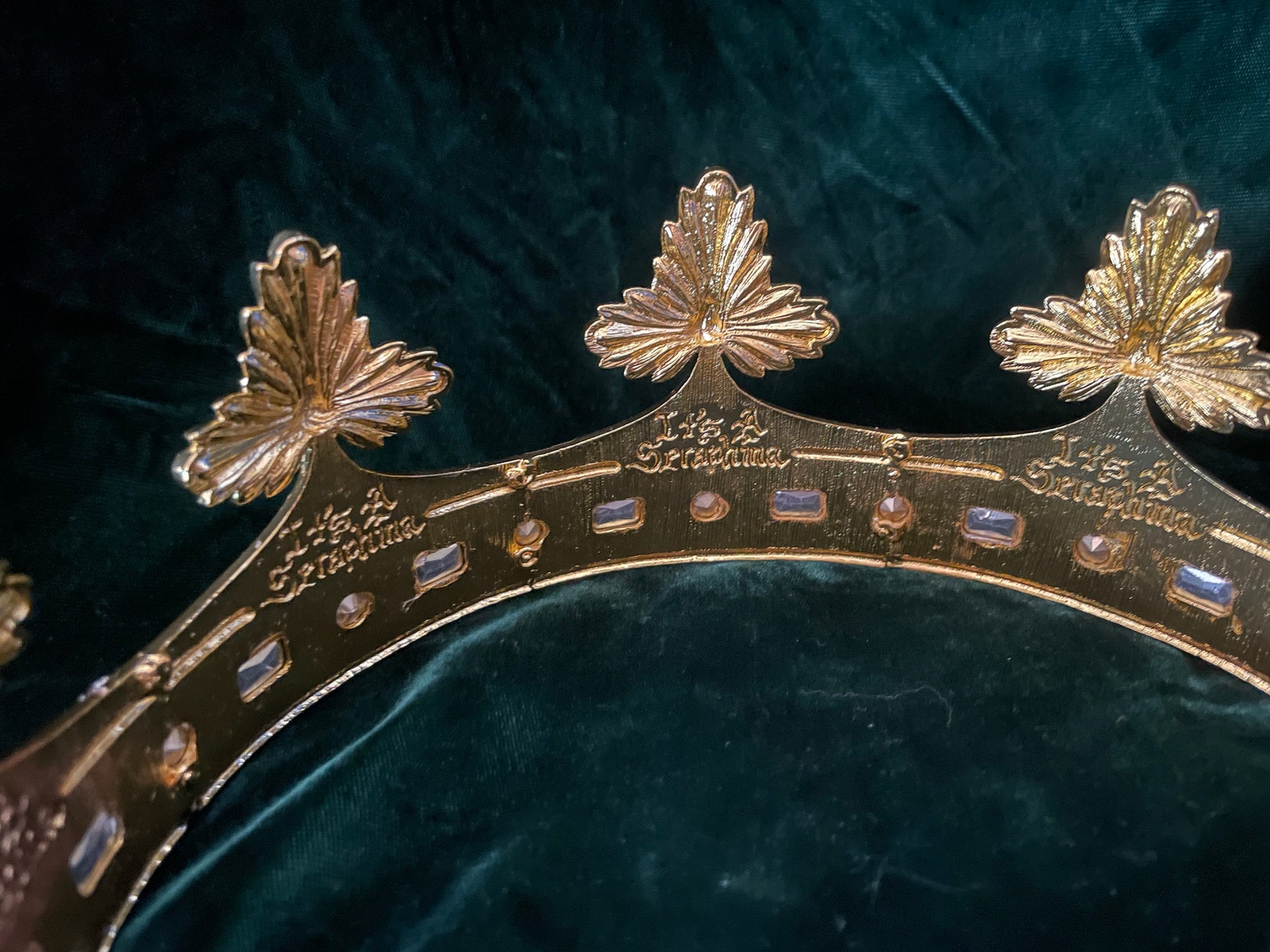 Ducal Medieval Gold Coronet Metal King Queen Crown Pearls Gems ...