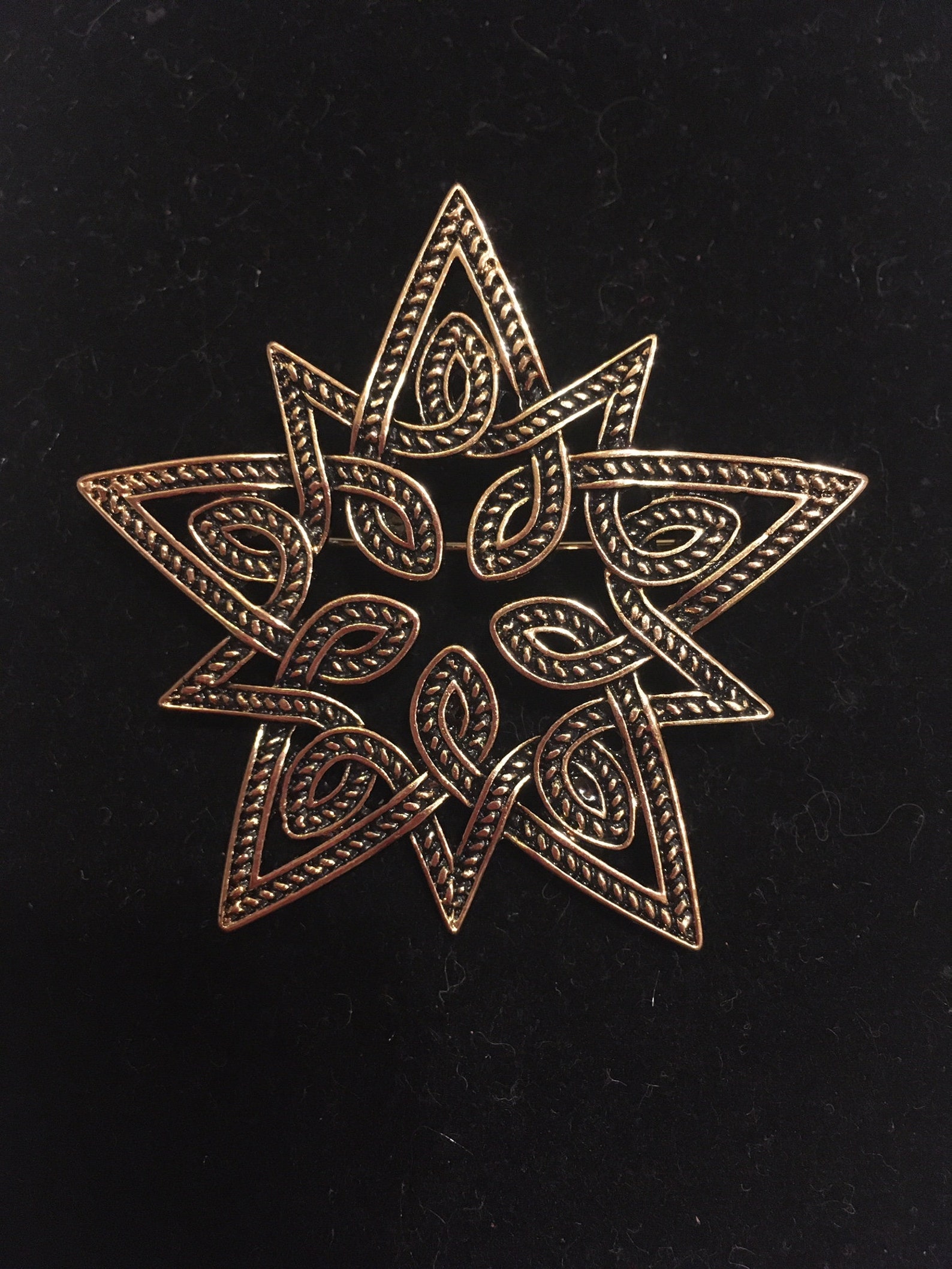 Celtic Knotwork 10 Pointed Star Brooch Ansteorra SCA - Etsy Canada