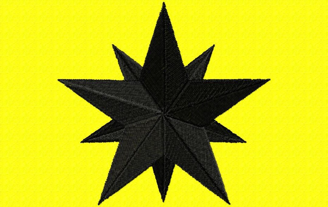 Machine Embroidery Design SCA Ansteorra Black Star 2 Sizes - Etsy
