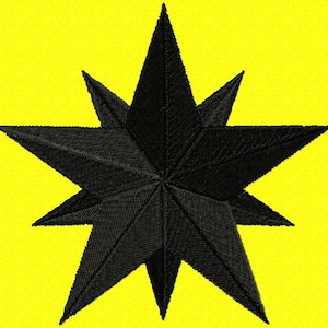 Machine Embroidery Design SCA Ansteorra Black Star 2 Sizes - Etsy