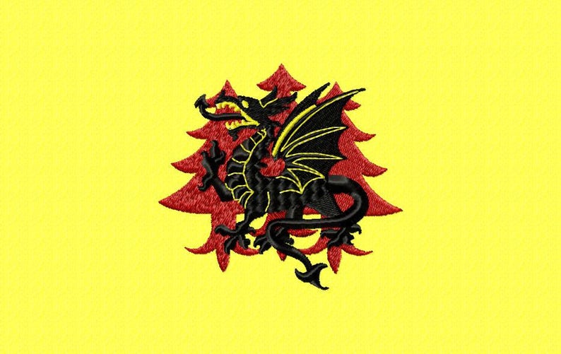 Dragon Machine Embroidery Design SCA Kingdom of Drachenwald - Etsy