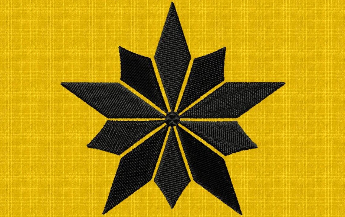 Machine Embroidery Design Ansteorra Black Star SCA Ten Pointed - Etsy
