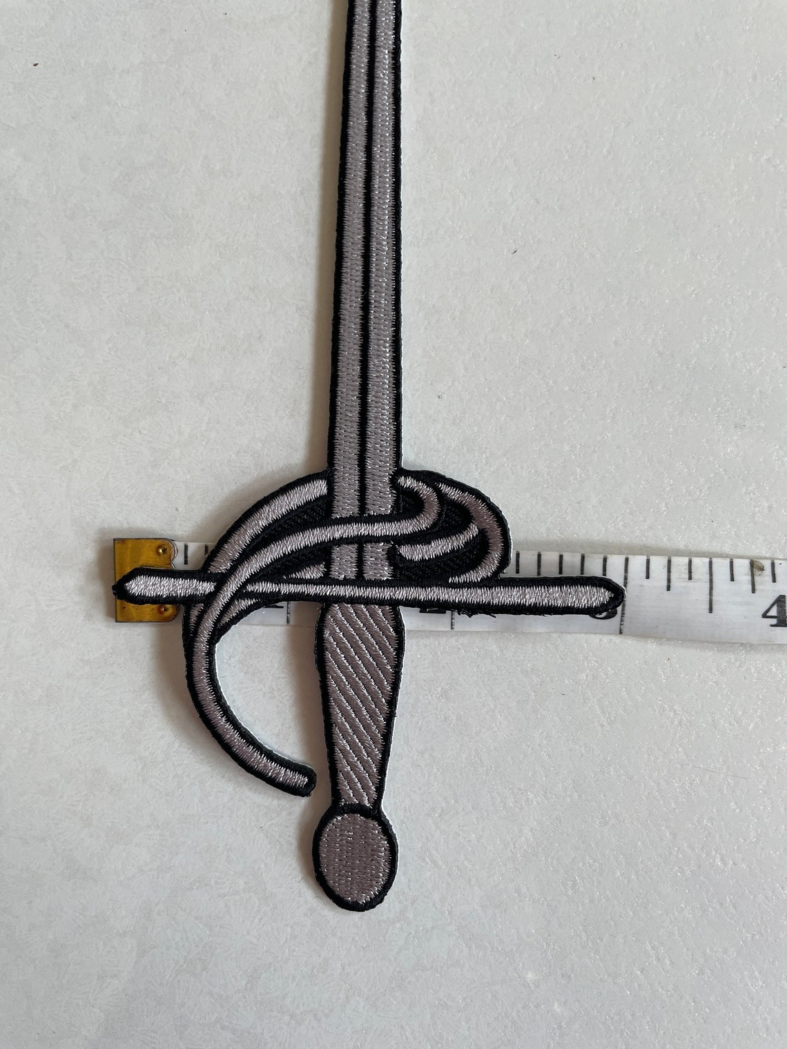 Embroidered Rapier Sword Iron on Patch Use for Master of Defense MOD ...