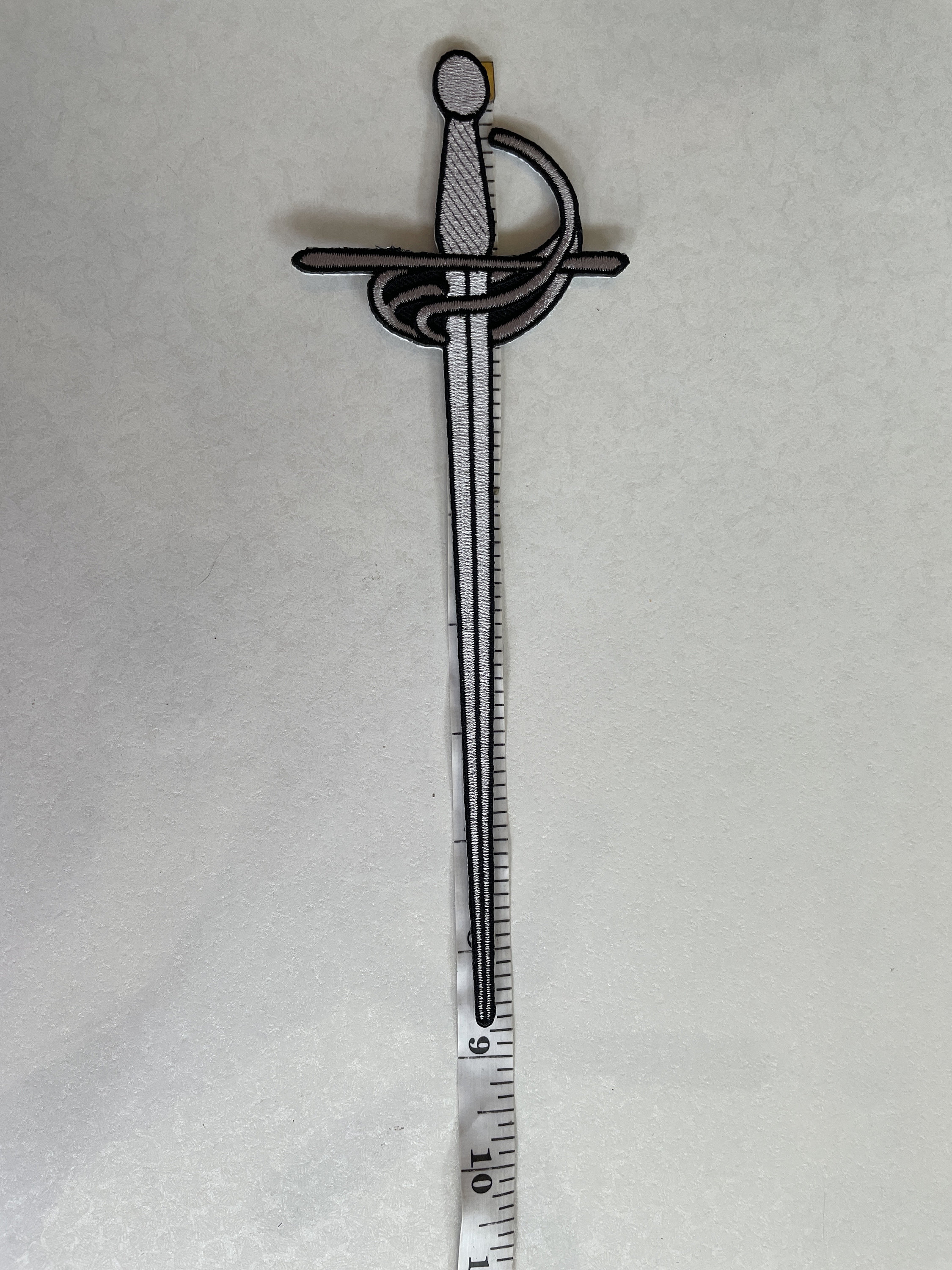 Embroidered Rapier Sword Iron on Patch Use for Master of Defense MOD ...