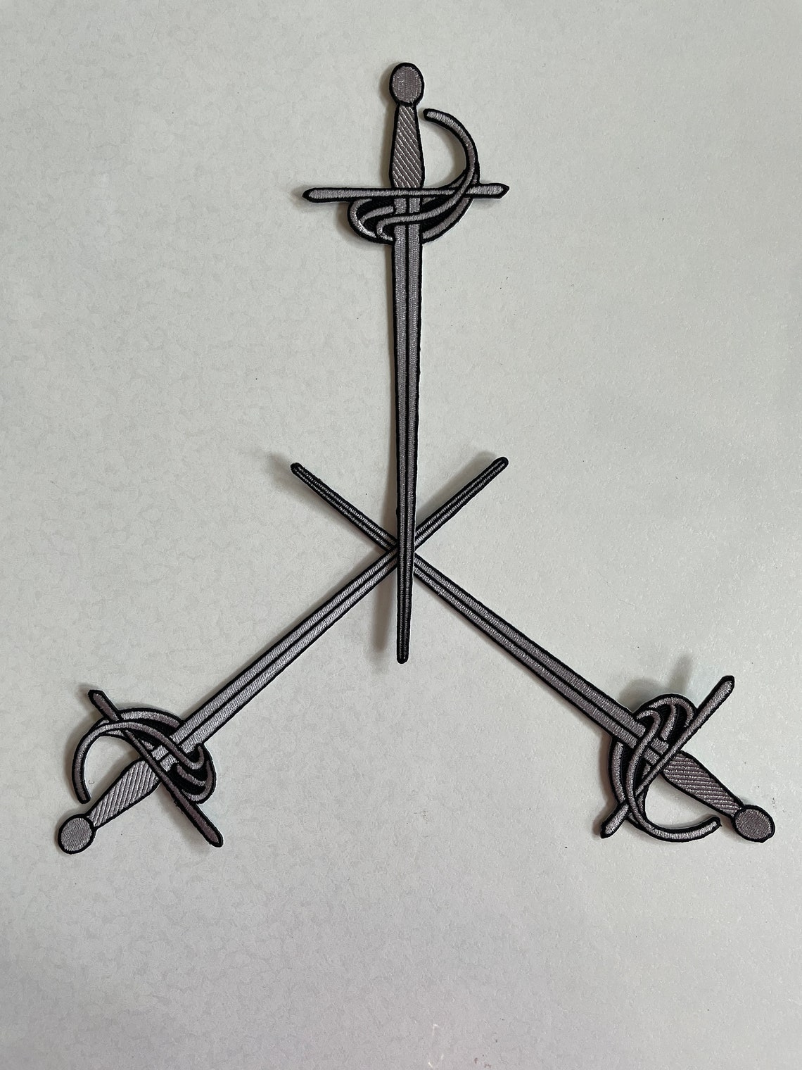 Embroidered Rapier Sword Iron on Patch Use for Master of Defense MOD ...