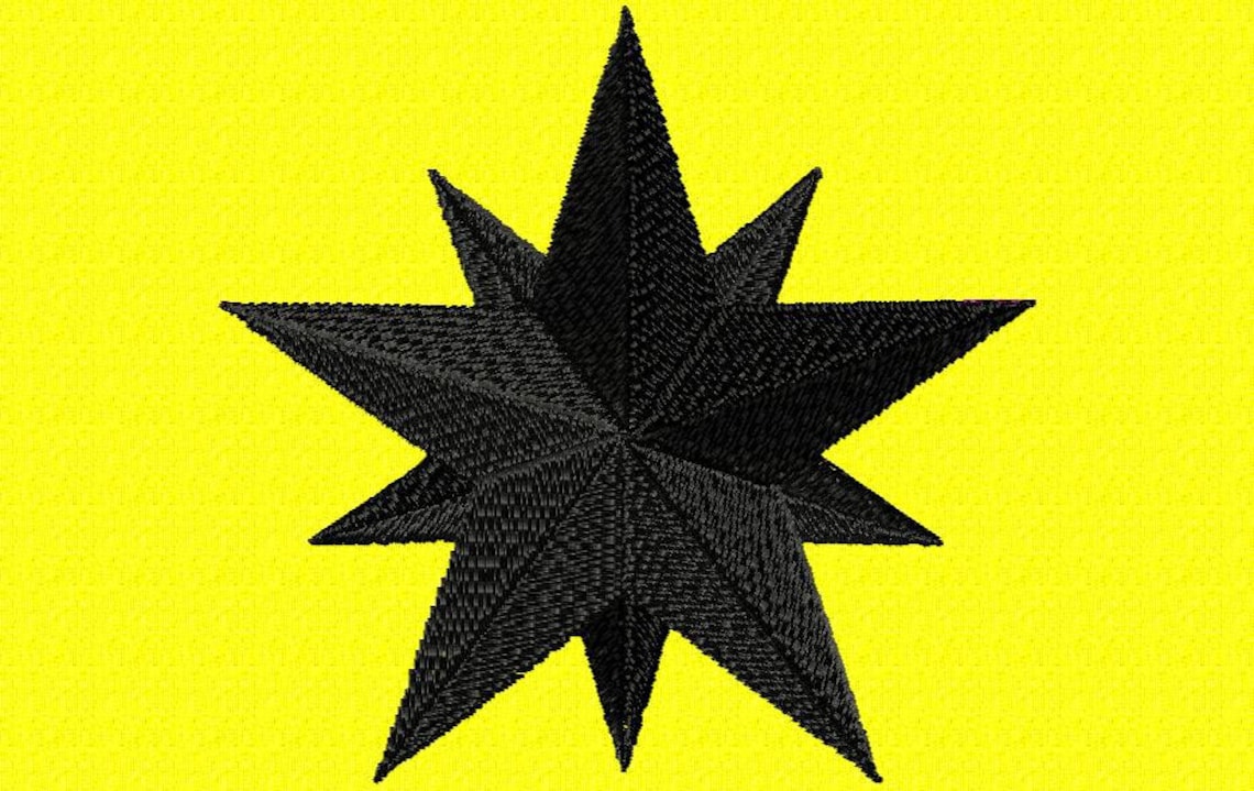 Machine Embroidery Design SCA Ansteorra Black Star 2 Sizes - Etsy