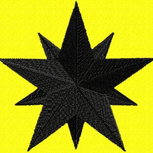 Machine Embroidery Design SCA Ansteorra Black Star 2 Sizes - Etsy