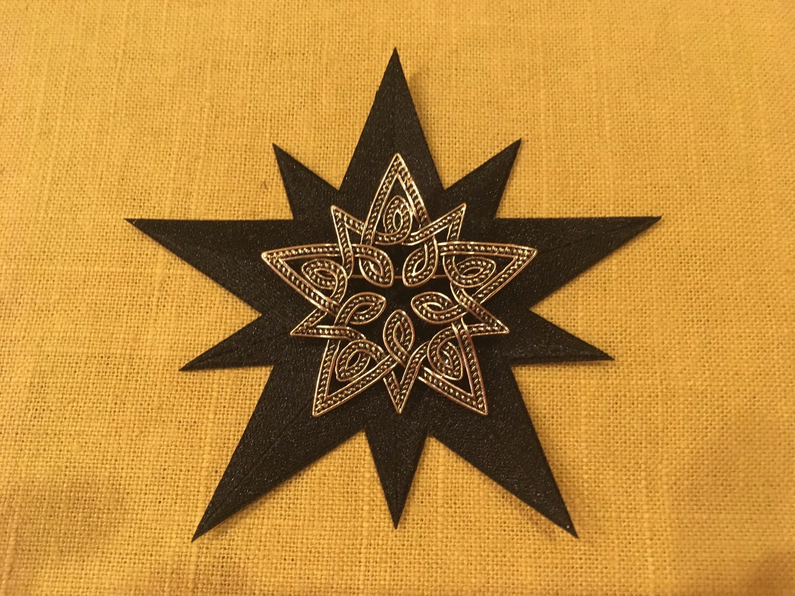 Celtic Knotwork 10 Pointed Star Brooch Ansteorra SCA - Etsy