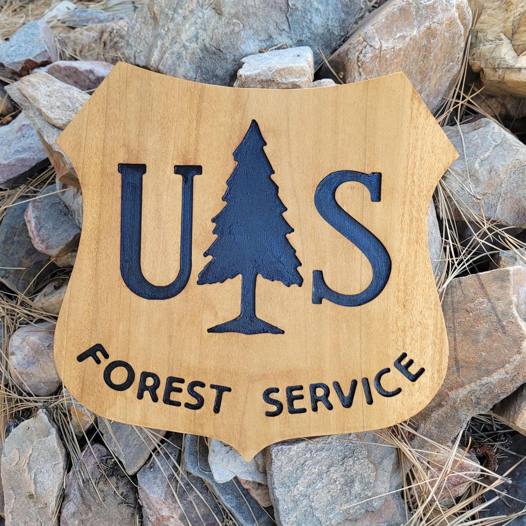 US FOREST SERVICE Sign Vintage Wood Carved Sign - Etsy