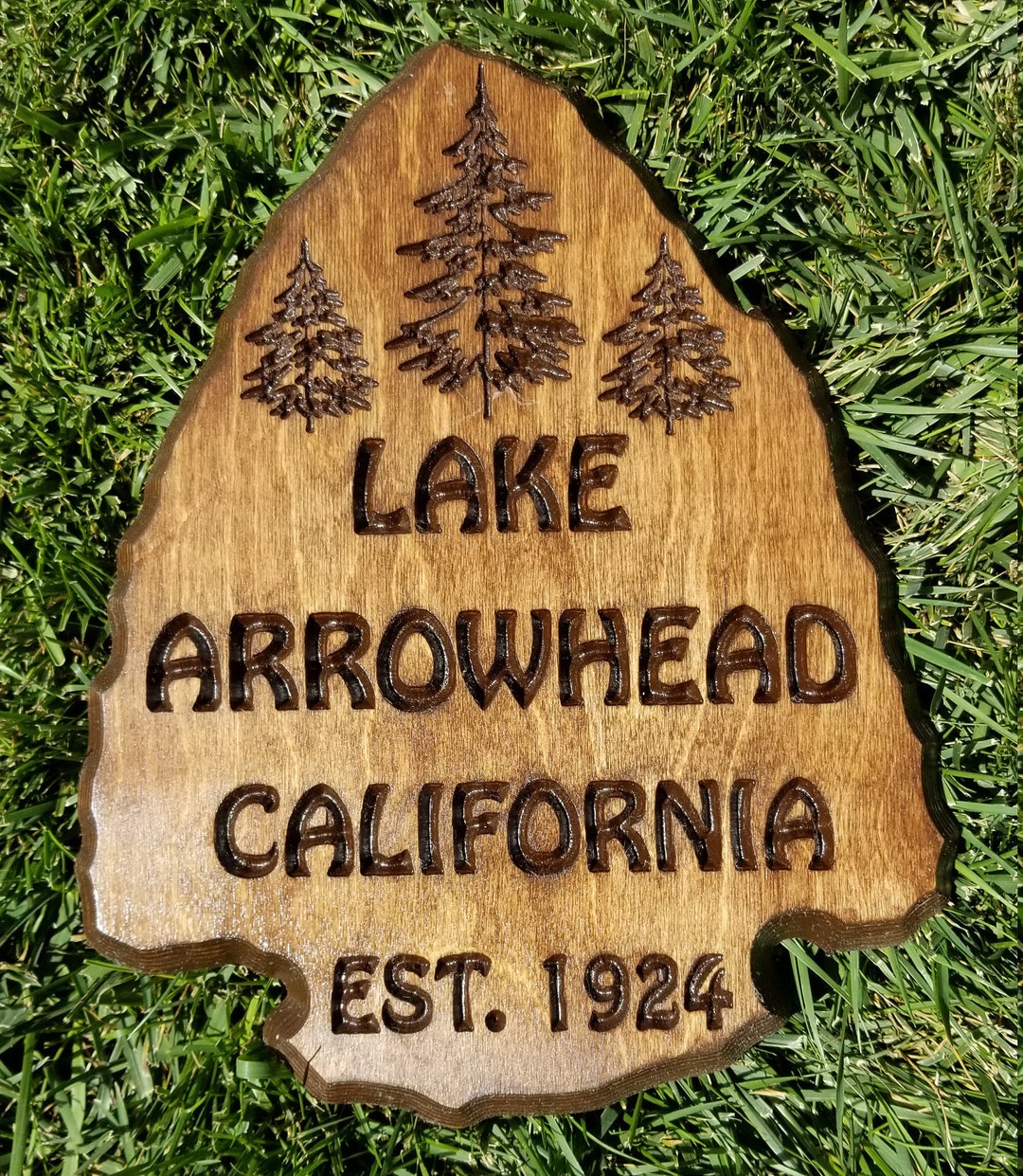 Lake Arrowhead California Wood Carved Sign - Etsy