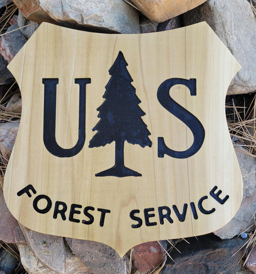US Forest Service Wood Carved Sign - Etsy