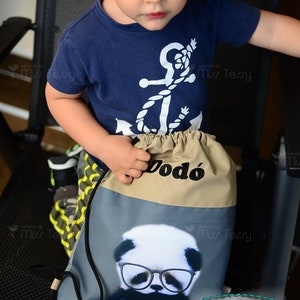 Kids Drawstring Bag Football Waterproof Back to School Bag Gym Bag Swim ...