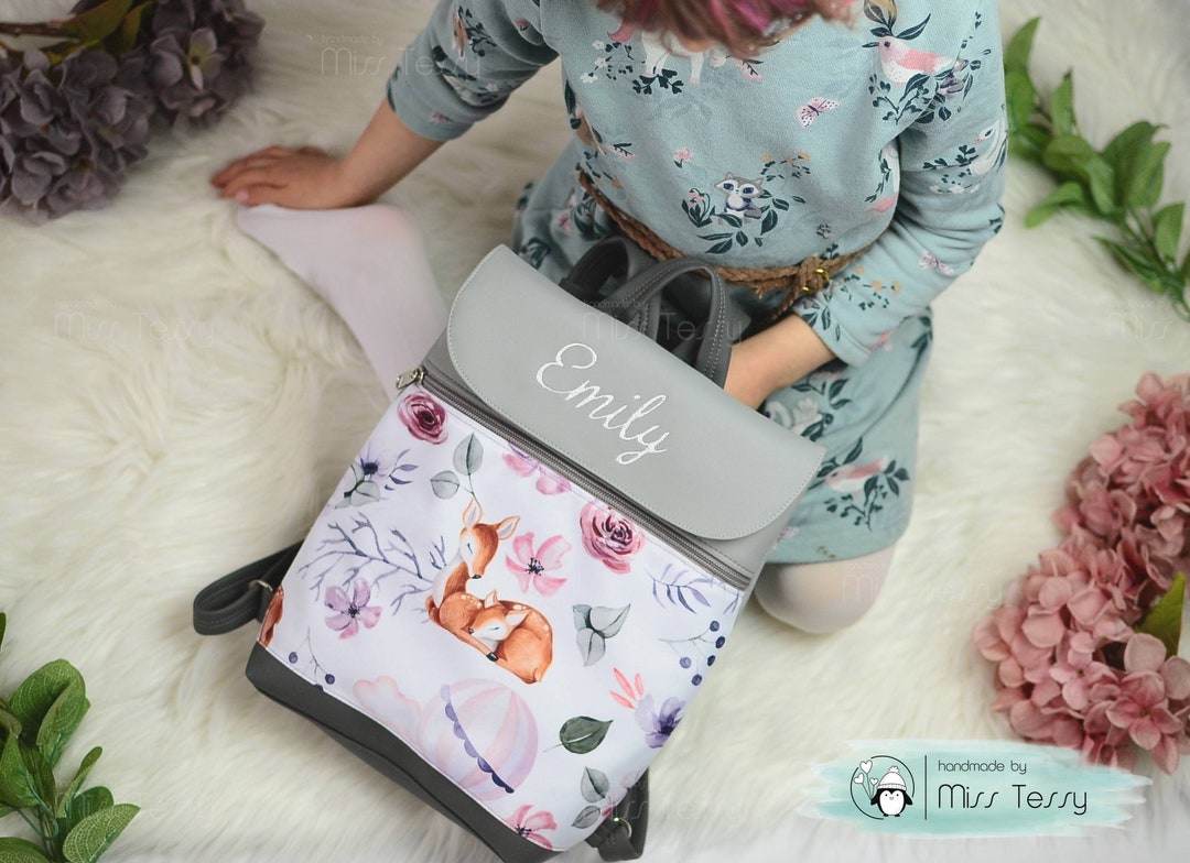 Backpack for Kids Deer Kitarucksack Artificial Leather Waterproof ...