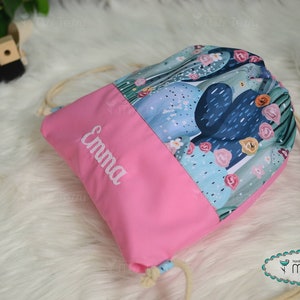 Personalized Kids Drawstring Bag | Waterproof Back to School Bag | Pe ...
