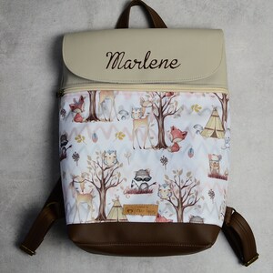 Kids Backpack Forest Friends Artificial Leather Bag Waterproof Toddler ...