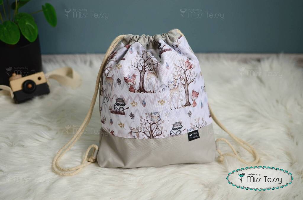 Kids Backpack forest friends artificial leather bag | Etsy