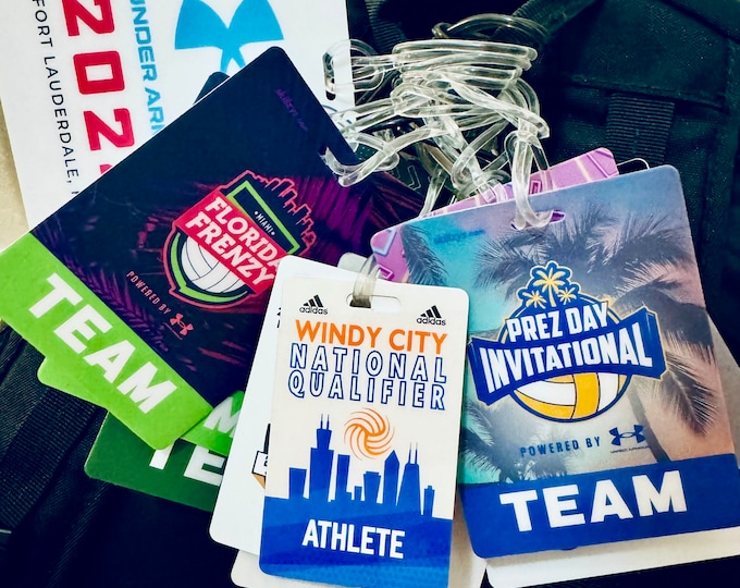 Fully Customized Bag Tags: Double-sided Personalized Sports, Events Bag ...