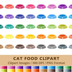 100 Cat Food Clipart, Puppy Pet Food Clip Art, Rainbow Planner ...