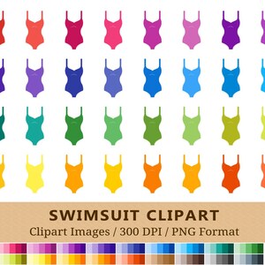 100 Swimsuit Clipart Bikini Clip Art Summer Beach Rainbow - Etsy Ireland