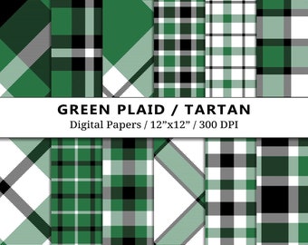 Red Buffalo Check Plaid Lumberjack Flannel Digital Papers | Etsy