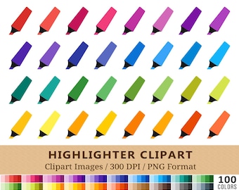 100 Book Clipart School Clip Art Rainbow Colors Planner | Etsy