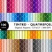 Tinted Quatrefoil Digital Paper, 100 Rainbow Mosaic Moroccan Pattern ...