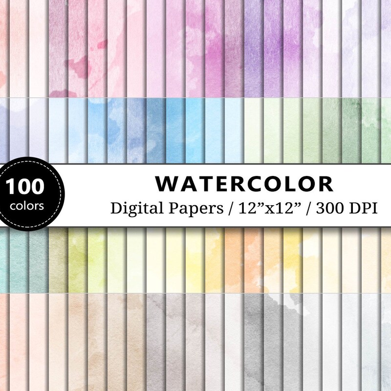 Digital Watercolor - Etsy