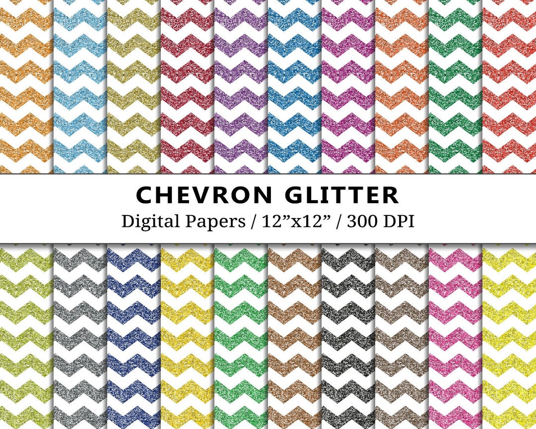 Glitter Chevron Digital Paper Glitter Textures Zig Zag Waves - Etsy España