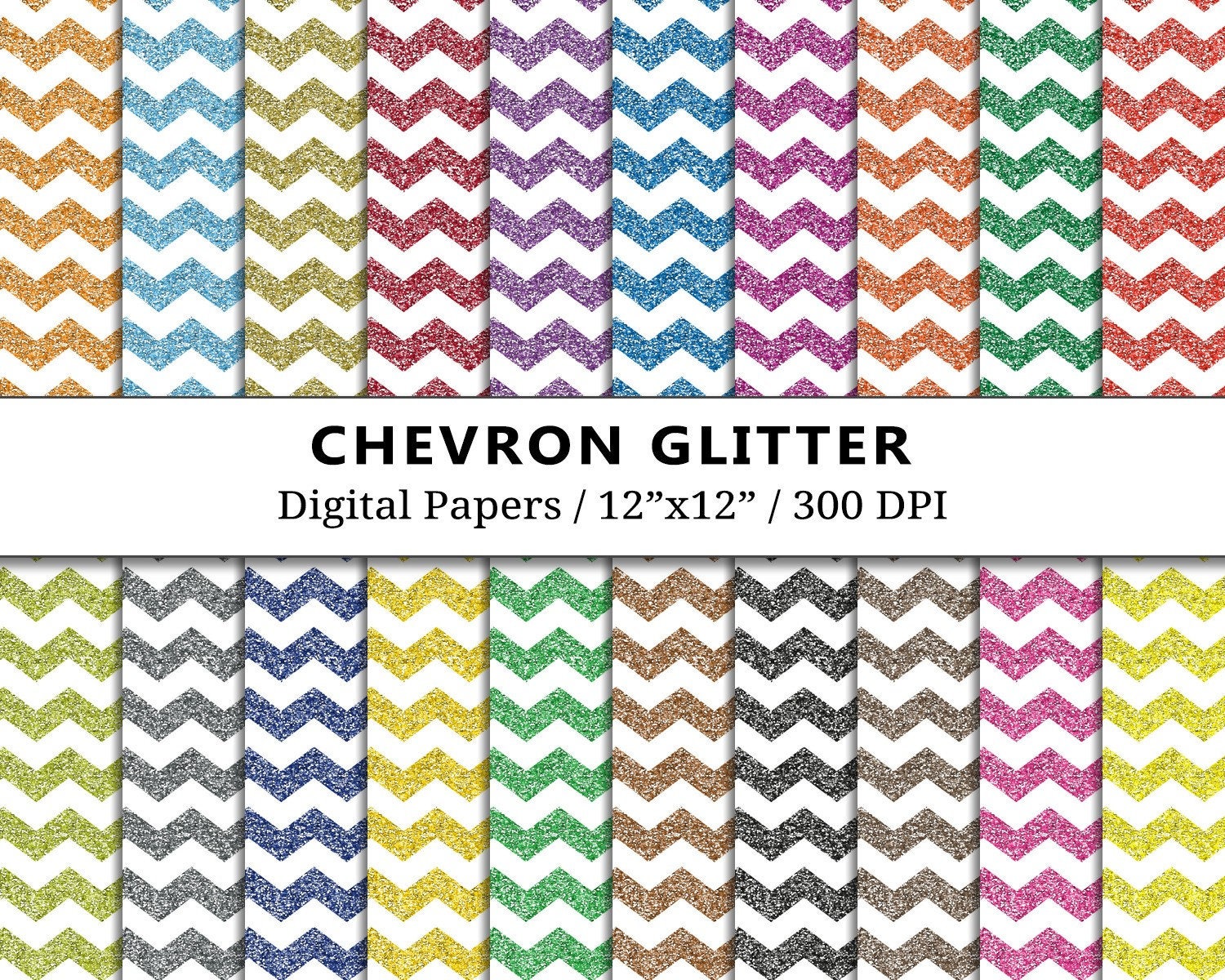Glitter Chevron Digital Paper Glitter Textures Zig Zag Waves - Etsy España