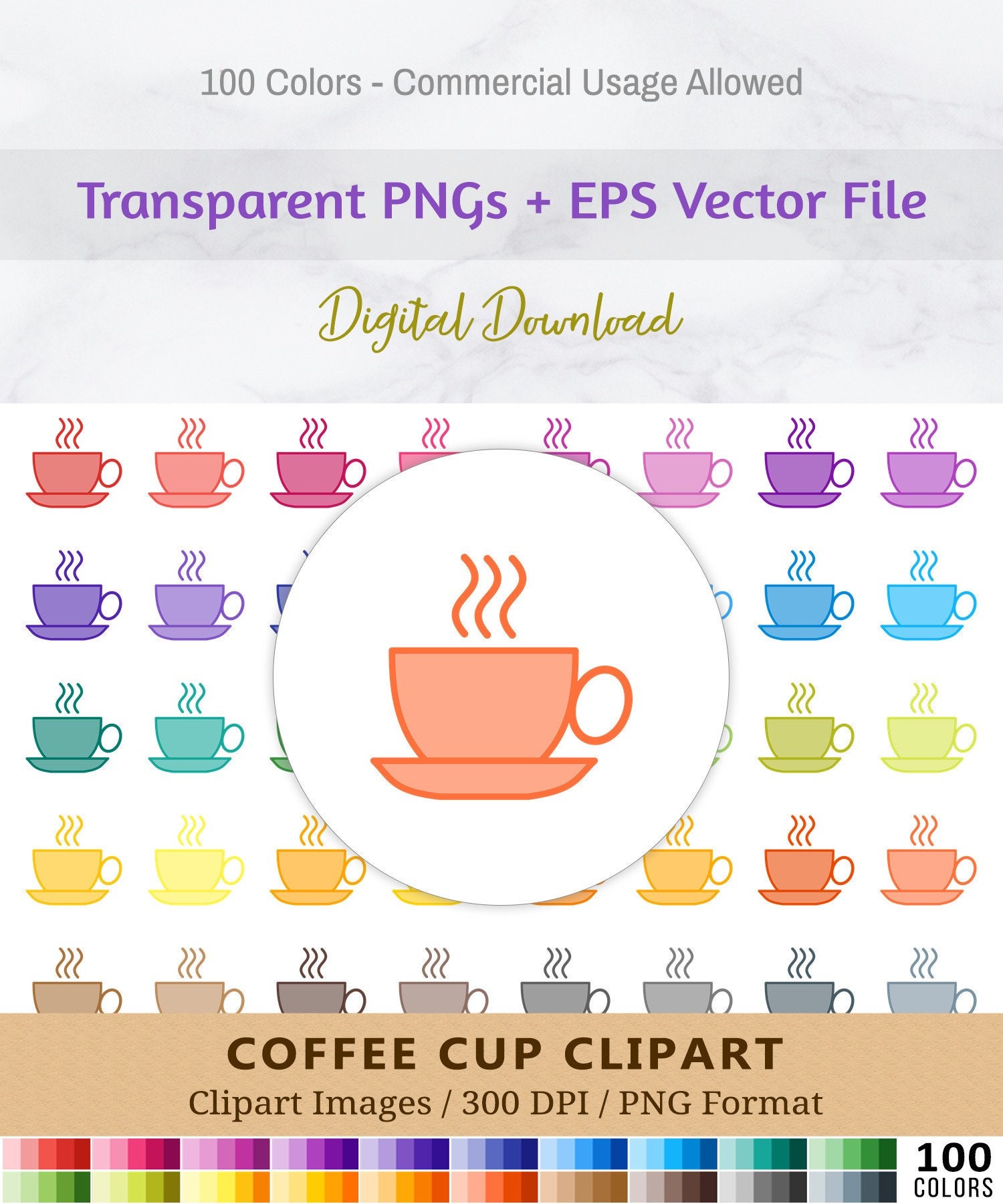 100 Cup Saucer Clipart, Tea Cup Plate Clip Art, Coffee Cup, Rainbow ...